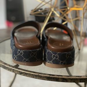 Gucci | Shoes | Authentic Gucci Denim Platform Slide Great Condition ...